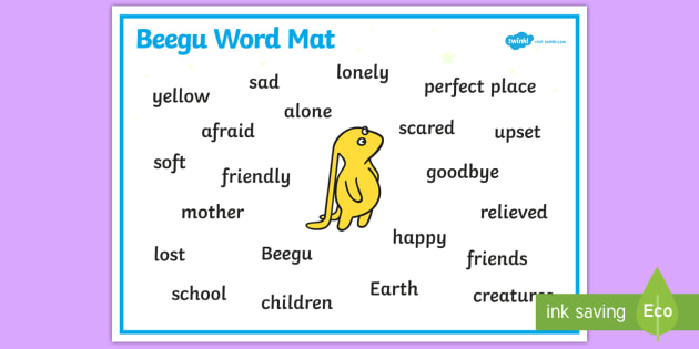 FREE! - Word Mat to Support Teaching on Beegu (teacher made)