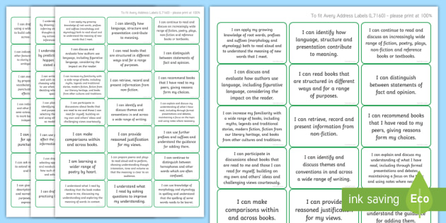 2014 National Curriculum UKS2 Year 5 and 6 English Assessment Target ...