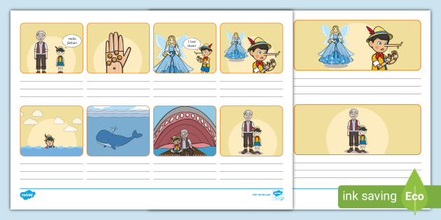 Pinocchio Storyboard Template (teacher made)