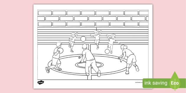 Dodgeball Colouring Sheet (teacher made)