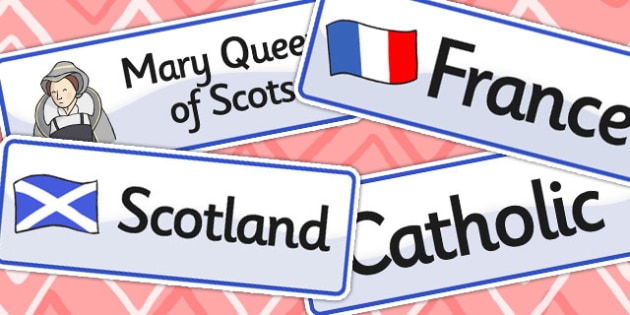FREE! - Mary Queen of Scots Word Cards (teacher made)