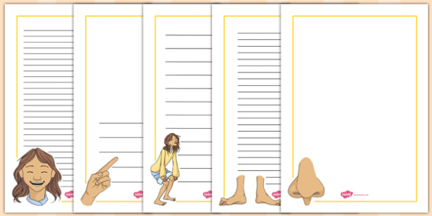 French My Body Page Borders (teacher made)