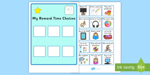 My Reward Time Choices (teacher made)