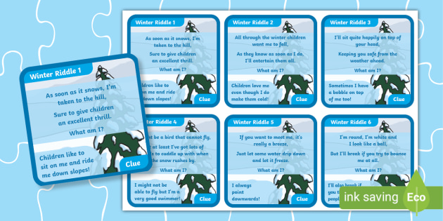 Winter Riddle Cards – L1 – Twinkl Puzzled (teacher made)