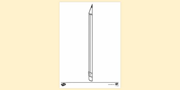 FREE! - Half a Pencil Colouring Sheet | Colouring Sheets