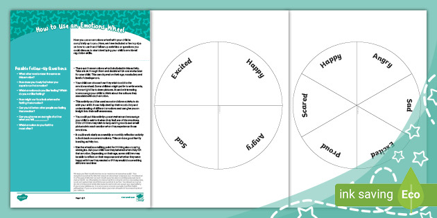 My Emotions Wheel (Teacher-Made)