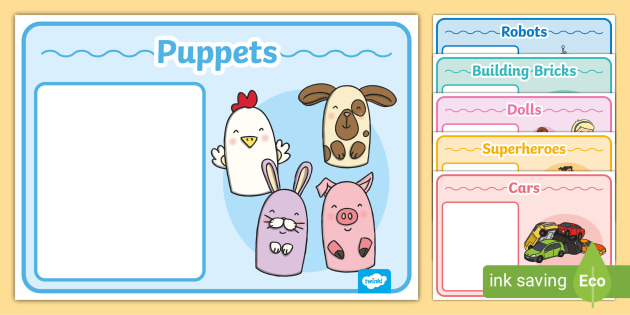 FREE! - Editable Group Signs (Toys) (Teacher-Made)