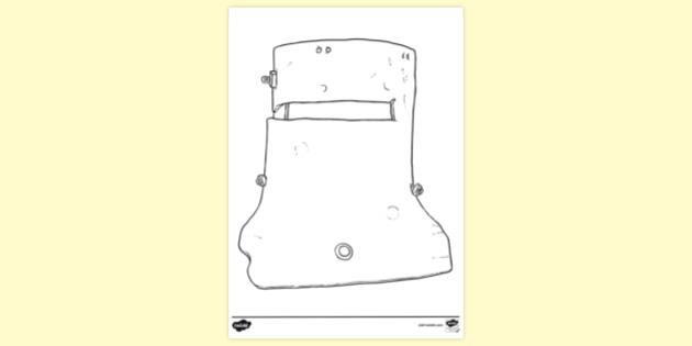 FREE! - Ned Kellys Helmet Colouring | Colouring Sheets