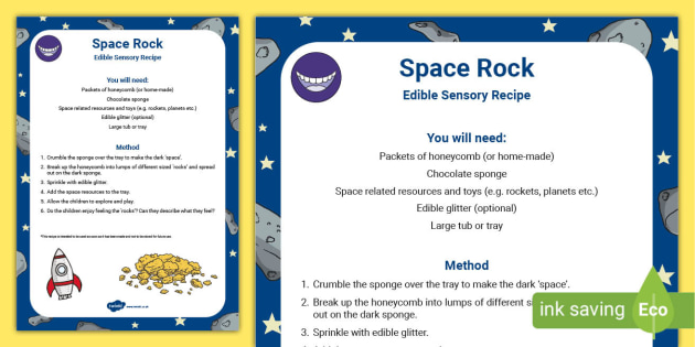 Space Rock Edible Sensory Recipe