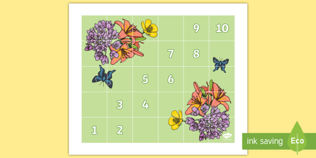 Numbers 1 - 10 Mat (Compatible with Bee-Bot) (teacher made)