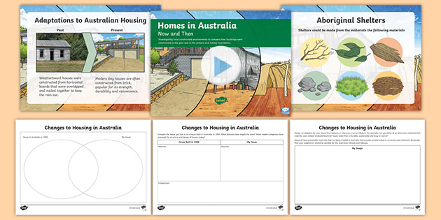 Changes to housing in Australia Activity Pack (teacher made)
