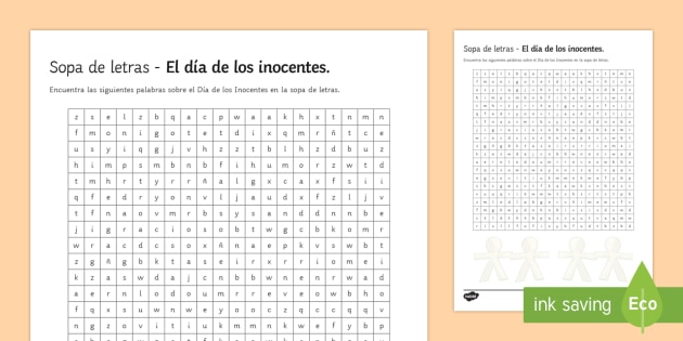 Middle Ability April Fools' Day Differentiated Word Search Spanish