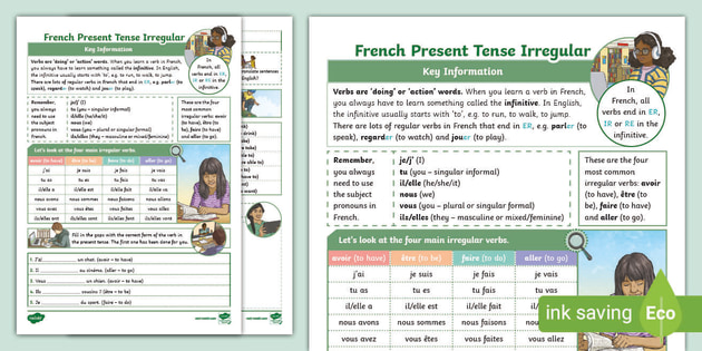 French Irregular Verbs Worksheets French Conditional (Irregular Verbs)