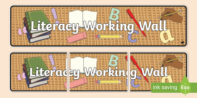 👉 Neutral Themed Literacy Working Wall Display Banner