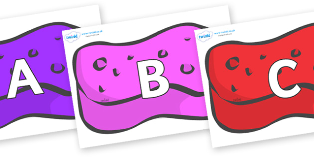 FREE! - A-Z Alphabet on Sponges (Teacher-Made)