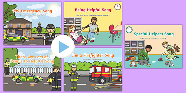 People Who Help Us Songs and Rhymes PowerPoints Pack