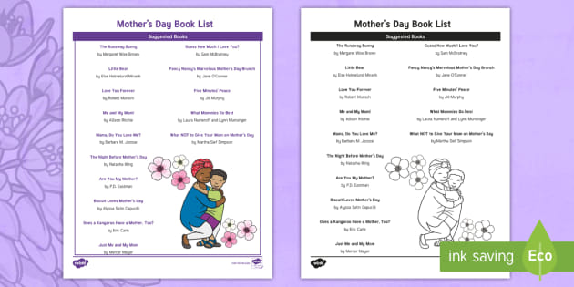 Printable Mother's Day Book List | Resources | Twinkl USA