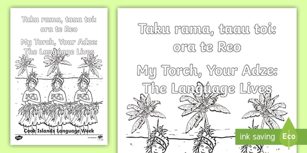 Cook Island Language Week Colouring Page