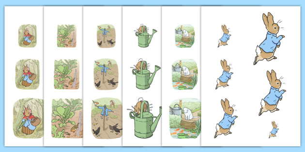 The Tale of Peter Rabbit Size Ordering (teacher made)