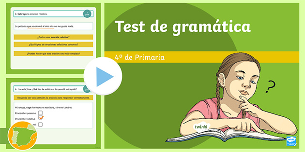 Presentación: Test de gramática - 4º de Primaria