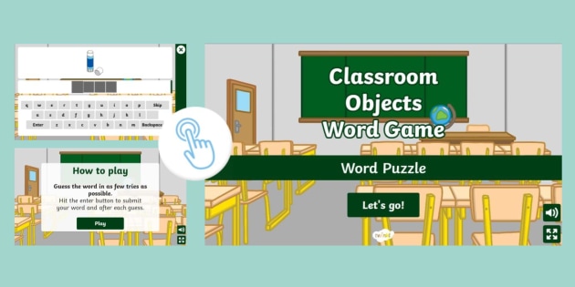 * NEW * ESL Classroom Objects Spelling Game (teacher made)