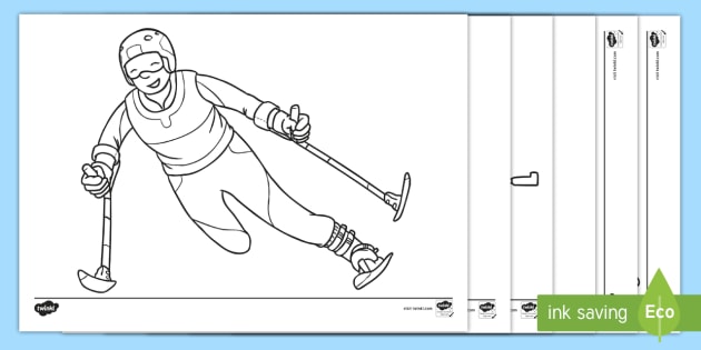 Winter Paralympics Coloring Sheets (teacher made)