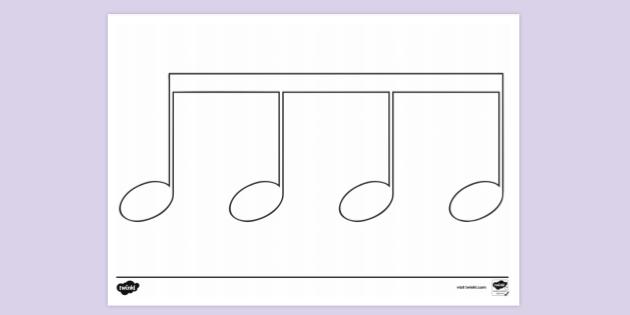 Colouring Page of Music Notes | Colouring Sheets