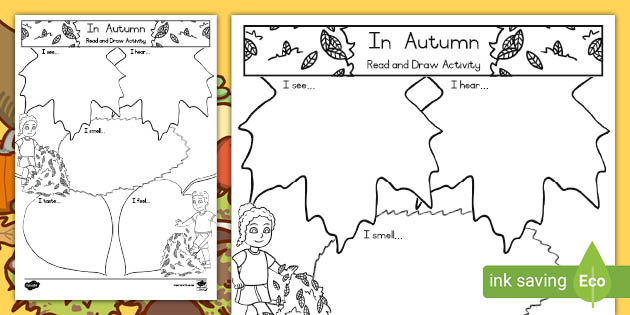 In Autumn Read and Draw | Describe Autumn Using 5 Senses