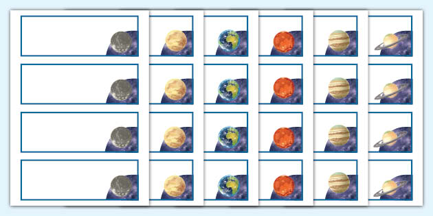 Planet Drawer Labels