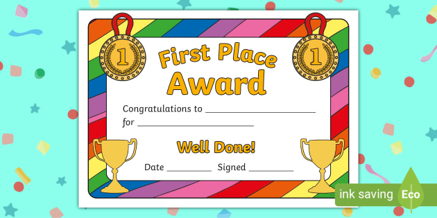 Congratulations Certificate For Kids