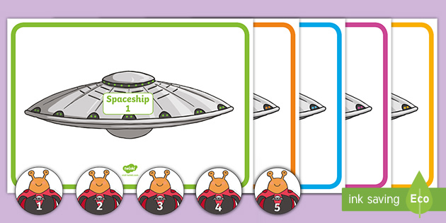 👉 Space Aliens and Spaceships Number Recognition Activity