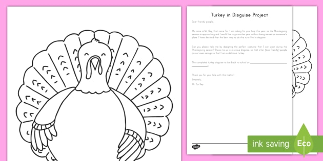 Turkey in Disguise Activity - Turkey, Thanksgiving, Turkey in