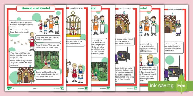 KS1 Hansel and Gretel Differentiated Reading Comprehension Activity