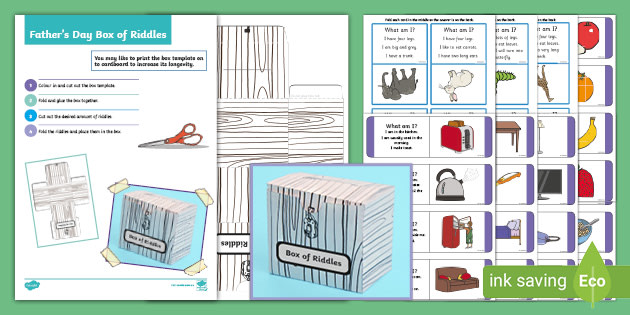 Father's Day Box of Riddles (Teacher-Made)