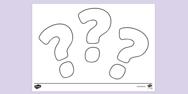 Question Marks Colouring Sheet | Colouring Sheets