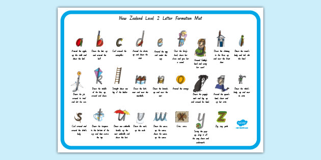 New Zealand Phonics | NZ Letter Formation Mat (teacher made)