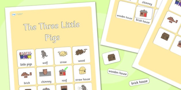 The Three Little Pigs Vocabulary Poster (teacher made)