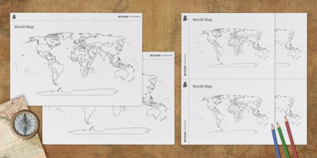 Blank World Map Worksheets (teacher made)