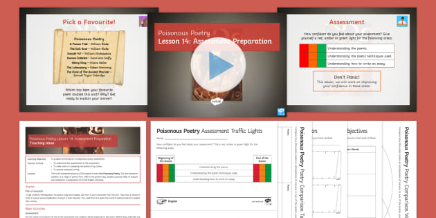 Poisonous Poetry Lesson 14: Assessment Preparation Lesson Pack