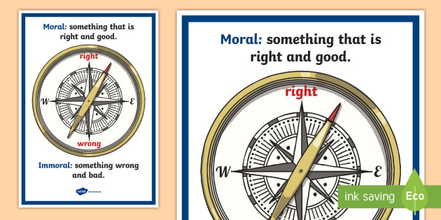 Moral/Immoral Display Posters (teacher made)