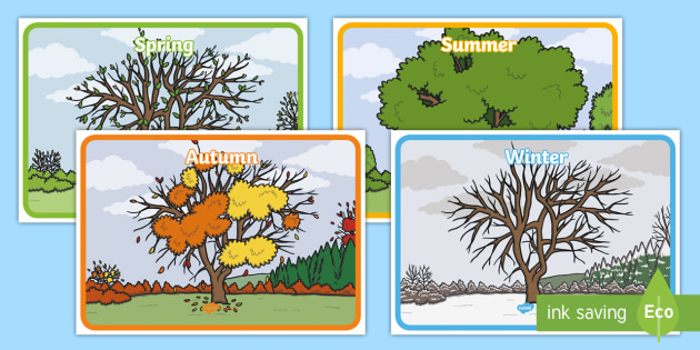 FREE! - 👉 Editable Class Group Signs (Four Seasons)