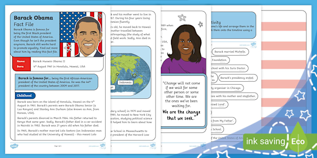 Barack Obama Fact File