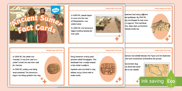 UKS2 Ancient Sumer Fact Cards (teacher made)