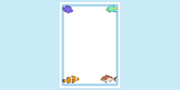 FREE! - Multi Fish Page Border | Page Borders | Fish | Twinkl