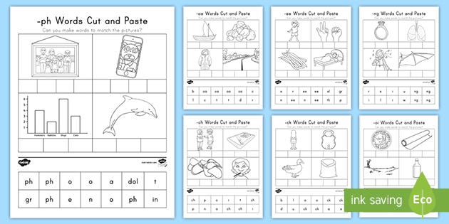 Digraphs Cut and Paste Activity Pack