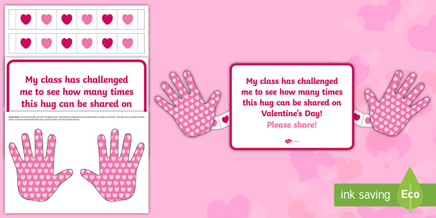 Valentine's Day Hug Poster (teacher made)