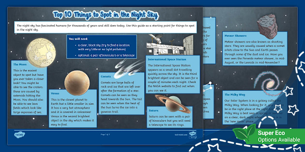 Night Sky Activities | twinkl.co.uk