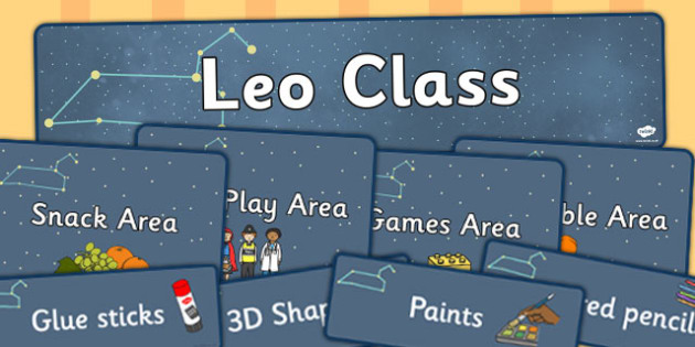 👉 Leo Class Constellation Themed Classroom Display Pack - display