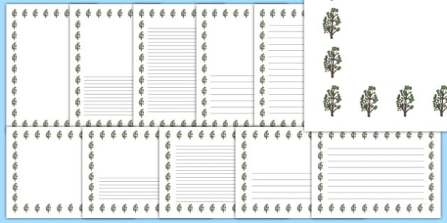 Alder Tree Themed Page Borders (teacher made)