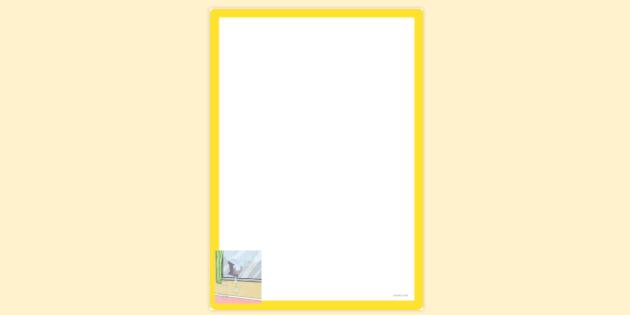 FREE! - Simple Blank Window Breaking Hazard Page Border | Twinkl
